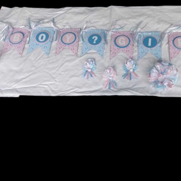 Handmade | Party Supplies | Gender Baby Shower Banner 3 Gender Reveal ...